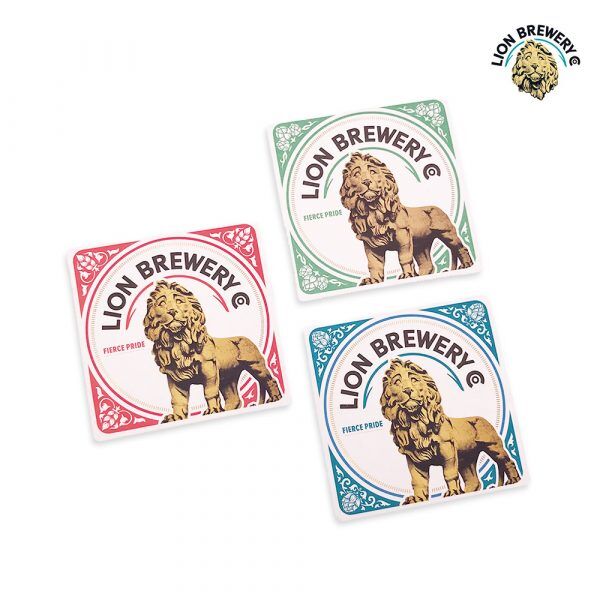 Custom Absorbent Pulpboard Coasters Printing in Singapore