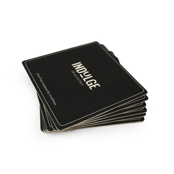 Custom Absorbent Pulpboard Coasters Printing in Singapore