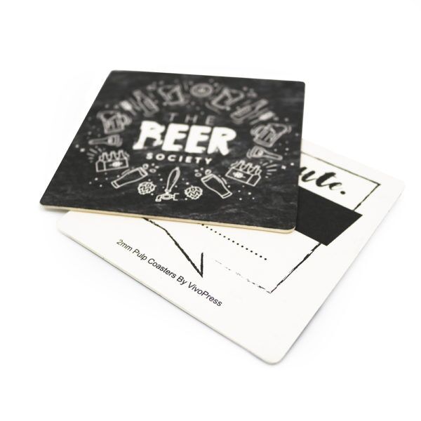 Custom Absorbent Pulpboard Coasters Printing in Singapore