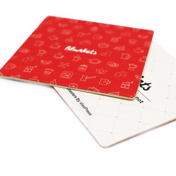 Custom Absorbent Pulpboard Coasters Printing in Singapore
