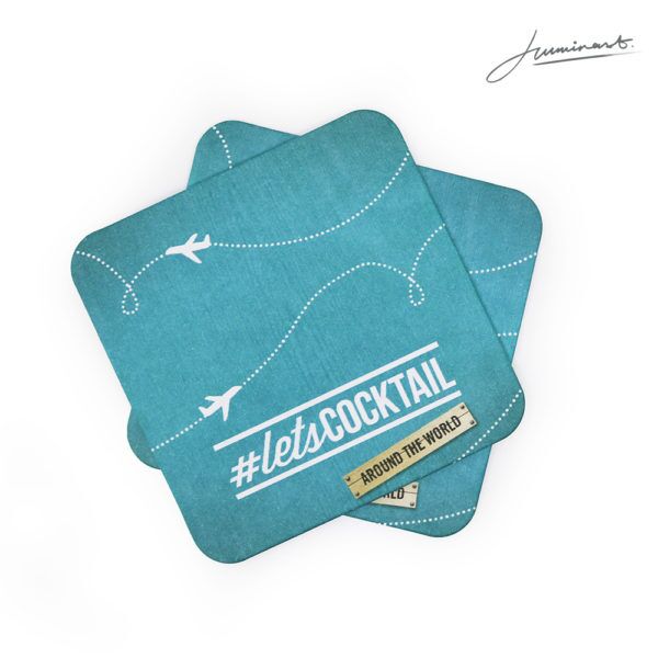 Custom Absorbent Pulpboard Coasters Printing in Singapore