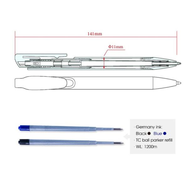 Advertising Pens - White Naf Pen