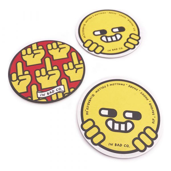 Custom Absorbent Pulpboard Coasters Printing in Singapore